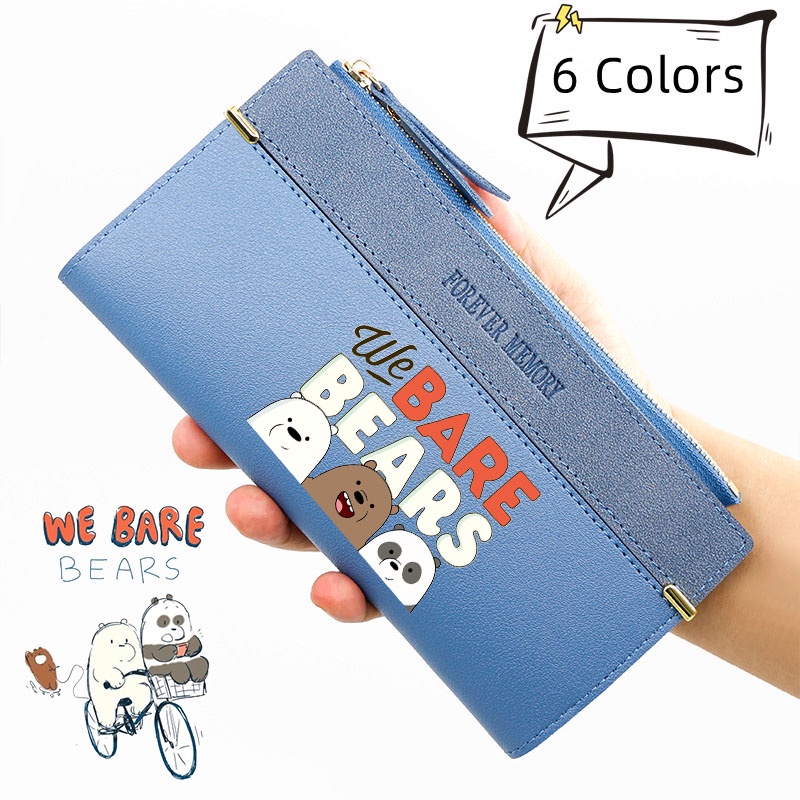 We Bare Bears Wallet for Woman Coin Purse Long Wallet Card Holder ...