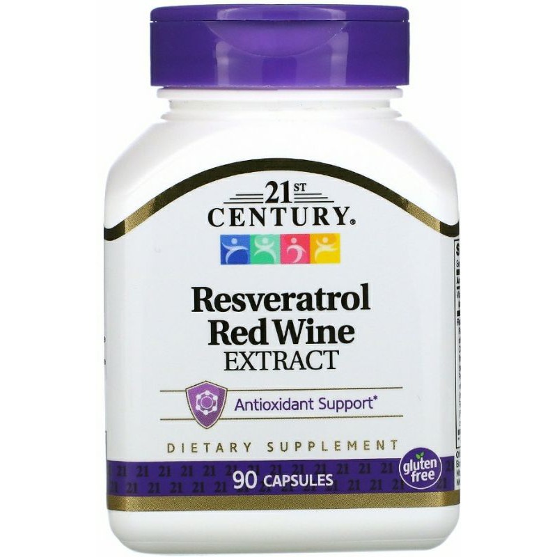 21st Century Resveratrol Red Wine Extract with Vitamin C 200mg - 90 ...
