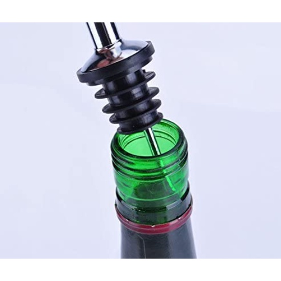 PRESTIGE Free Flow Pourer Silver Plastic Metal Stopper Sauce Dispenser ...