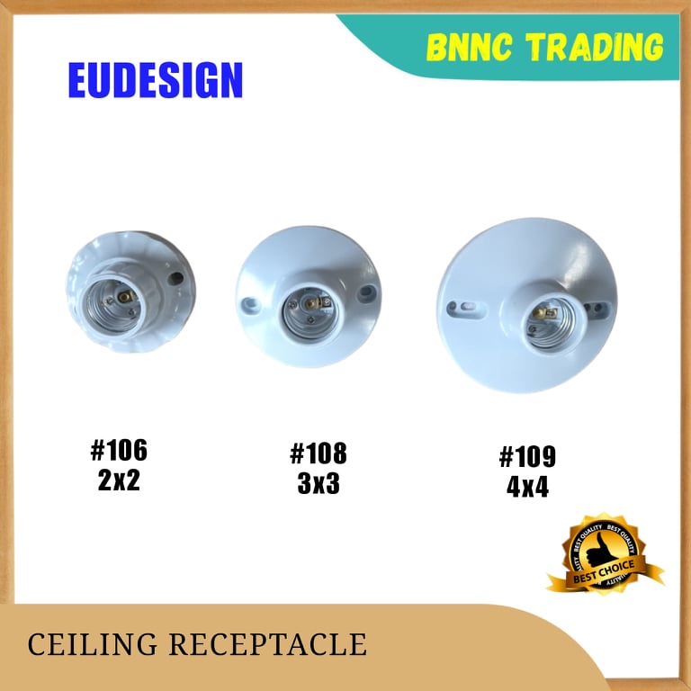 BNNC EUDESIGN CEILING RECEPTACLE 2X2 3X3 4X4 | Shopee Philippines