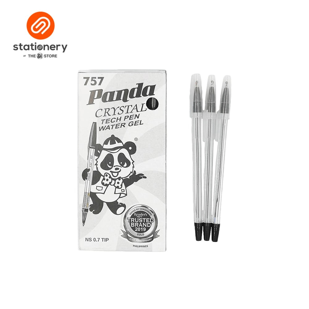 Panda Crystal Ballpen Box of 25 Black | Shopee Philippines