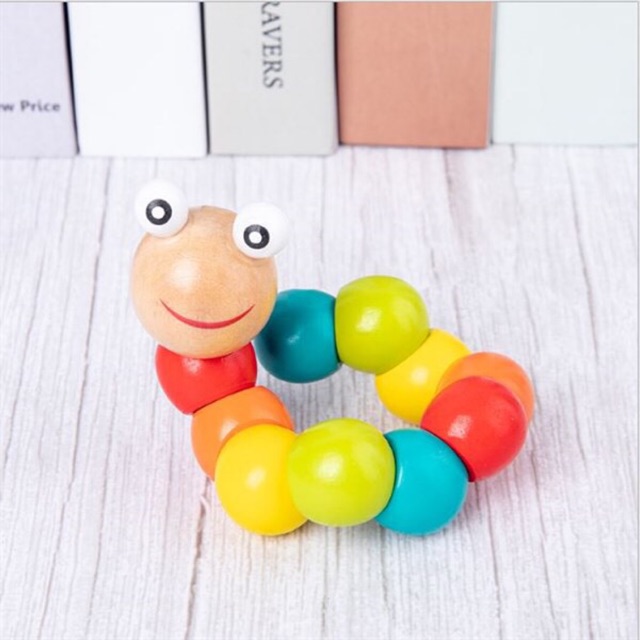 Colorful Wooden Worm Toy | Shopee Philippines