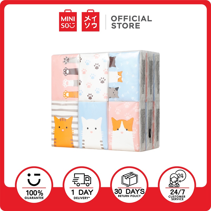 Miniso Cartoon Unscented Facial Tissues 18 Packs | Shopee Philippines