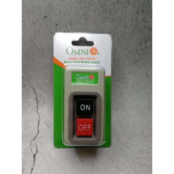 Omni Power Push Button "On-Off" Switch 10A (PBS-310-PK), 15A (PBS-315 ...