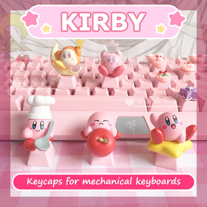Kirby Star Game ABS Keycap Keyboard keys. Super cute little fairy cute ...