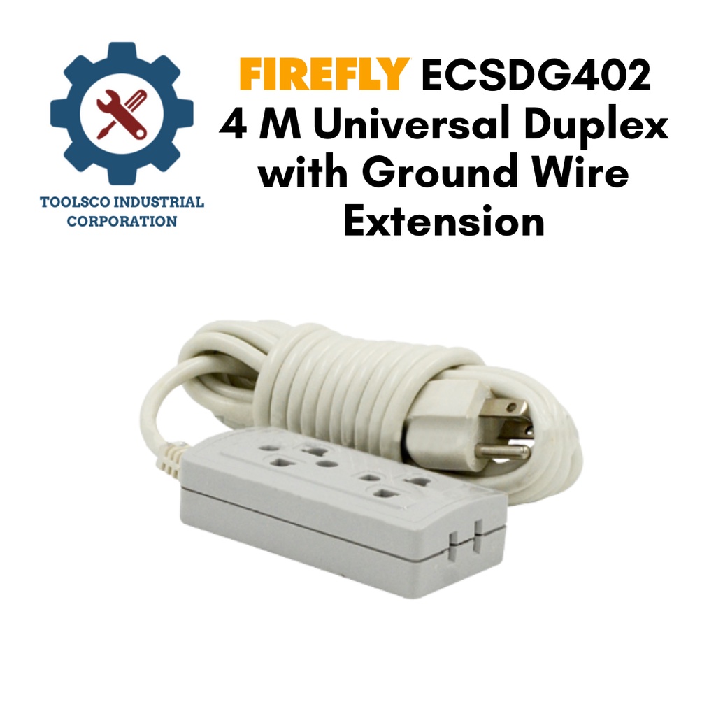 FIREFLY ECSDG402 3 Gang Socket Outlet 4 Meters Universal Duplex with ...