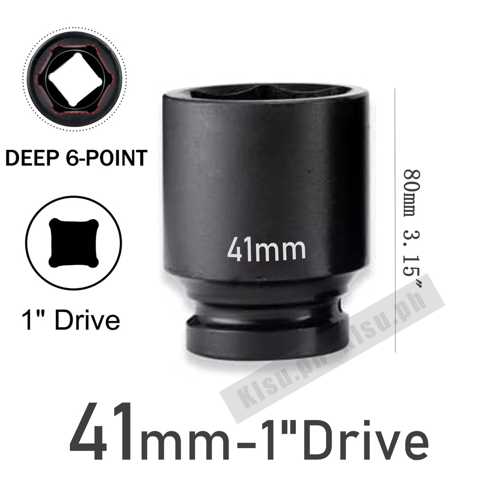 1" Drive Jumbo Impact Socket Set, Universal Hex Deep Socket Set ...