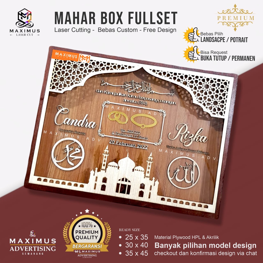 New PRODUCT EXCLUSIVE Mahar Box Wedding Fullset Complete Package Free ...