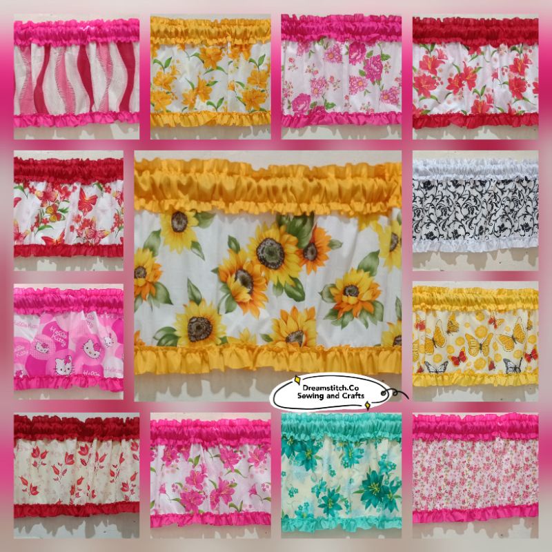 Gia Valance and sink/pang lababo curtains (CATEGORY B) | Shopee Philippines