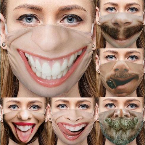 3D Masks 50 Halloween Costume Styles with fake human faces for going ...
