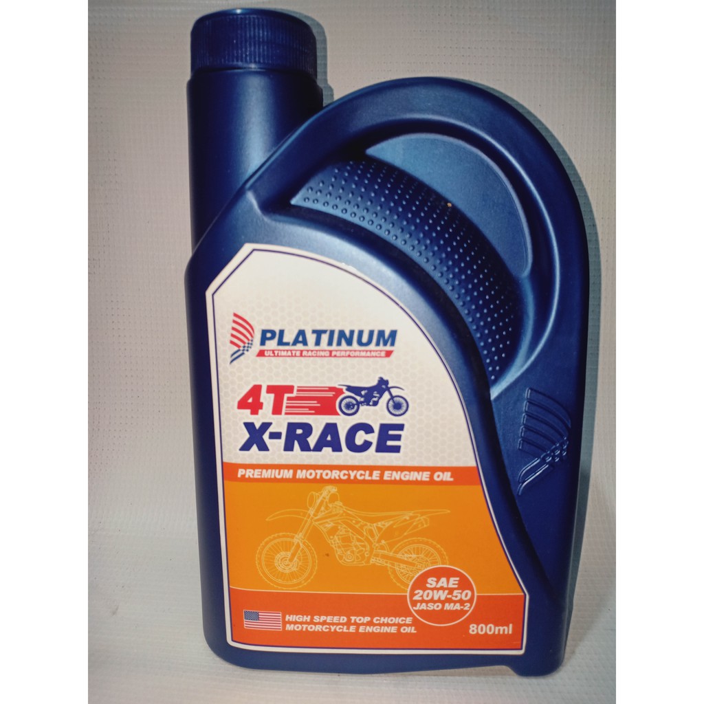 Platinum 4T XRACE PREMIUM MOTORCYCLE ENGINE OIL SAE 20W-50 | Shopee ...