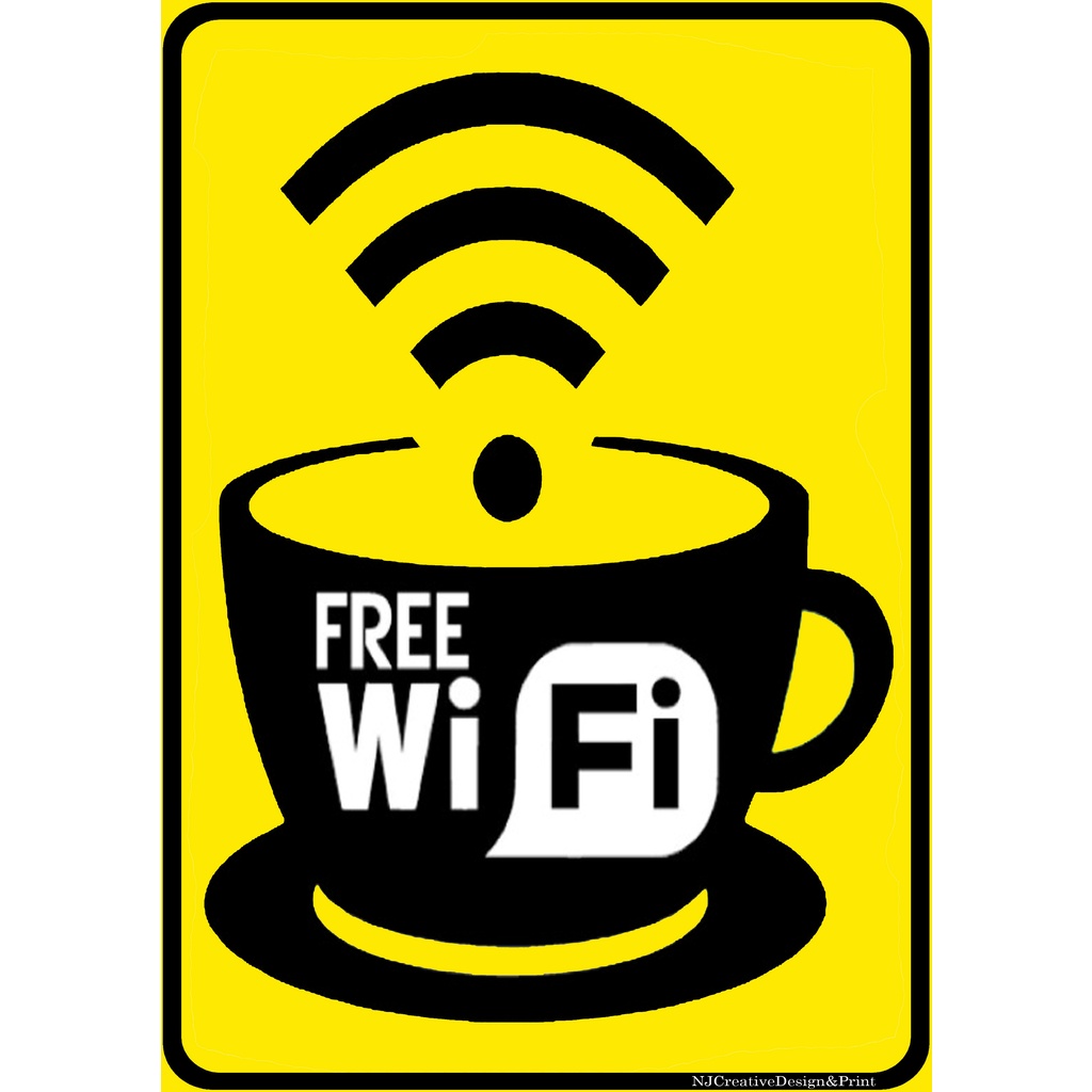 FREE WIFI Coffee Signage-A4. Size | Shopee Philippines