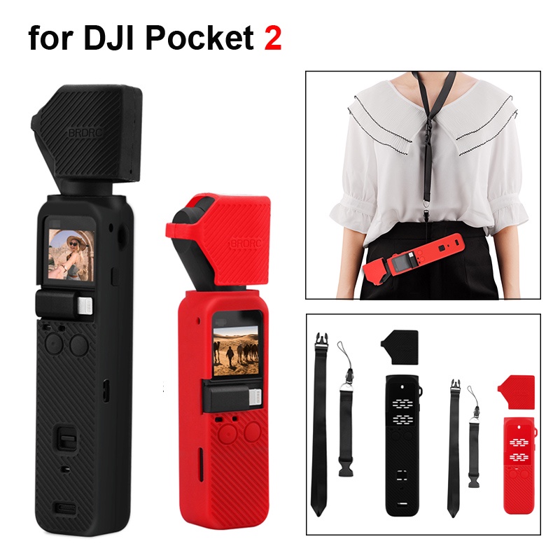 for DJI Pocket 2 Do-It-All Handle Silicone Case Protective Cover Lens ...