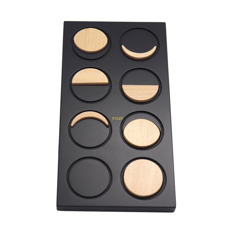 youn Creative Wooden Tangram Moon Shape Matching Game Toy Activity ...