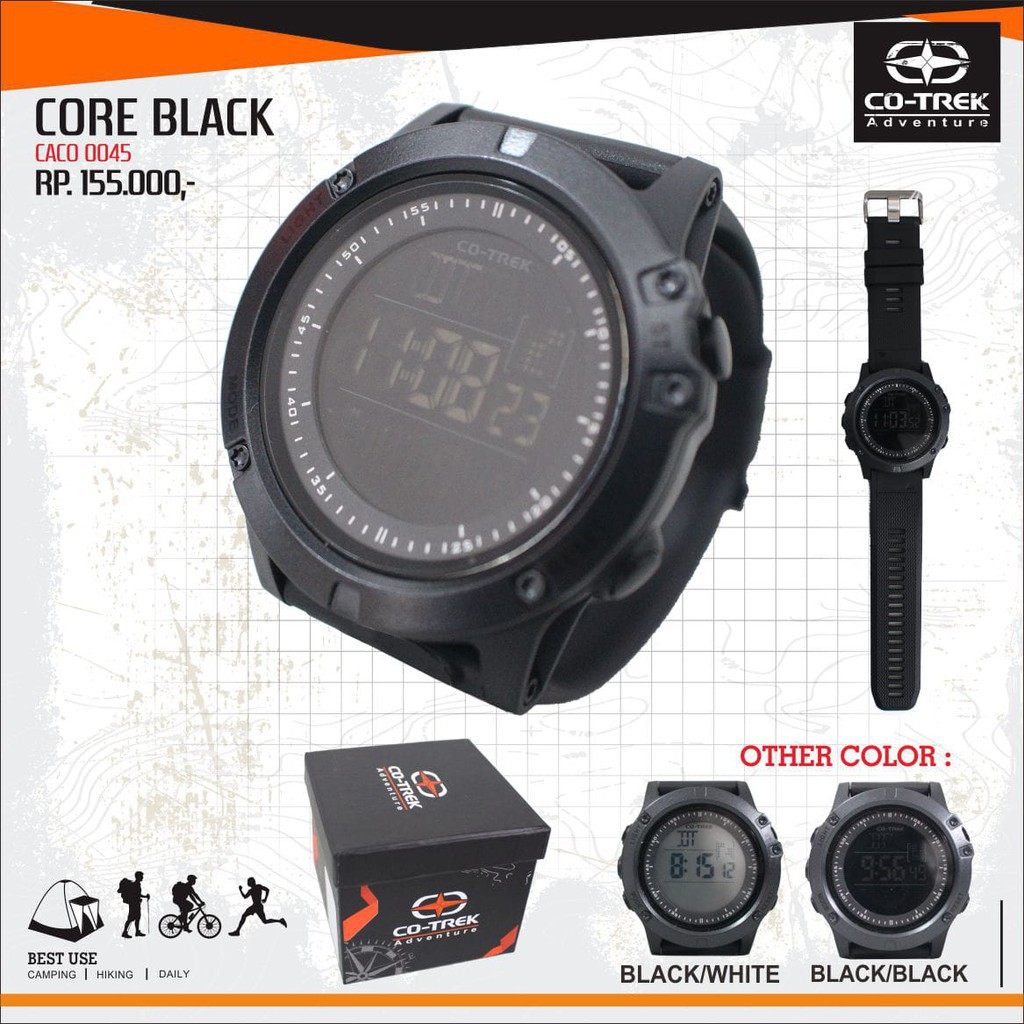 Co-Trek core black Clock | Shopee Philippines