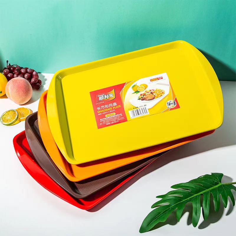 Plastic rectangular tray, restaurant tray end dish multi-function ...