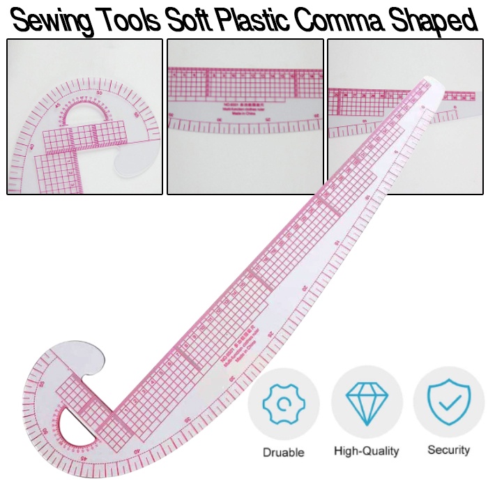 [Spot]Sewing Tools Soft Plastic Comma Shaped Curve Ruler Styling Design ...