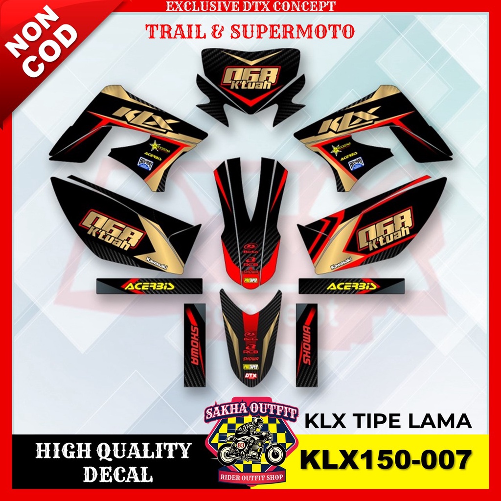Klx 150l decal Motorcycle Sticker trail Sticker KLX Motorcycle Sticker ...