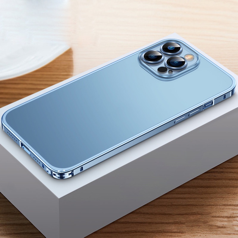 Luxury Metal frame phone case for iPhone 14 13 12 11 Pro Max 14PLUS ...