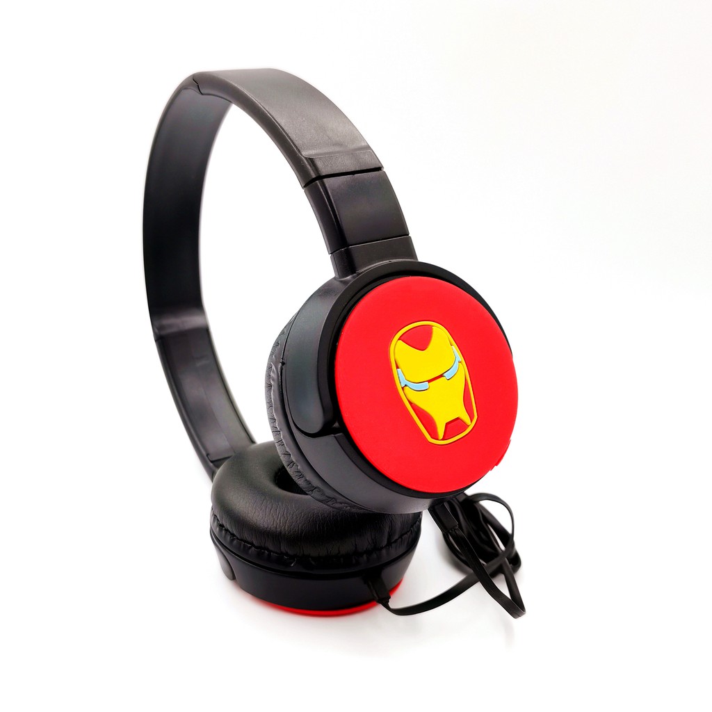 Fashion Cartoon Avengers Headset Boy Boy Captain America Iron Man Wired ...
