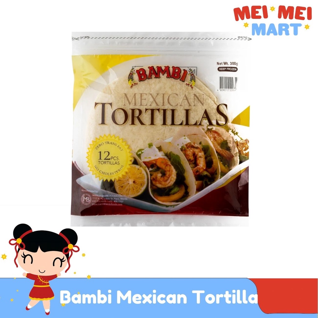 Bambi Mexican Tortilla Flour Wrap Original Soft Taco Tacos | Shopee ...