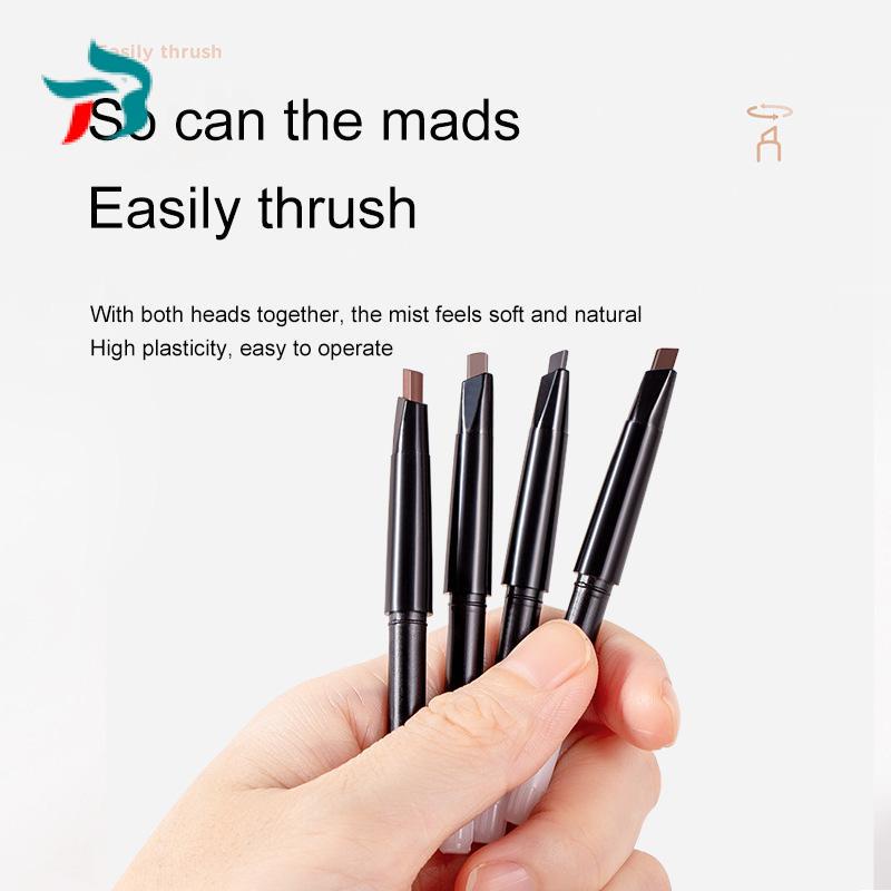 Double-head Automatic Rotating Eyebrow Pencil Waterproof Sweat-proof Non Smudge Replacement B ...