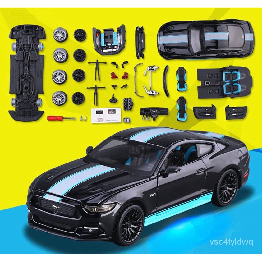 Maisto 1 24 2015 Ford Mustang Gt 5 0 Assembly Diy Racing Car Diecast