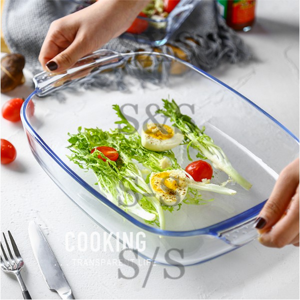 SNS 2.5L w handle Microwaveable Rectangular Glass Bakeware 71062 ...