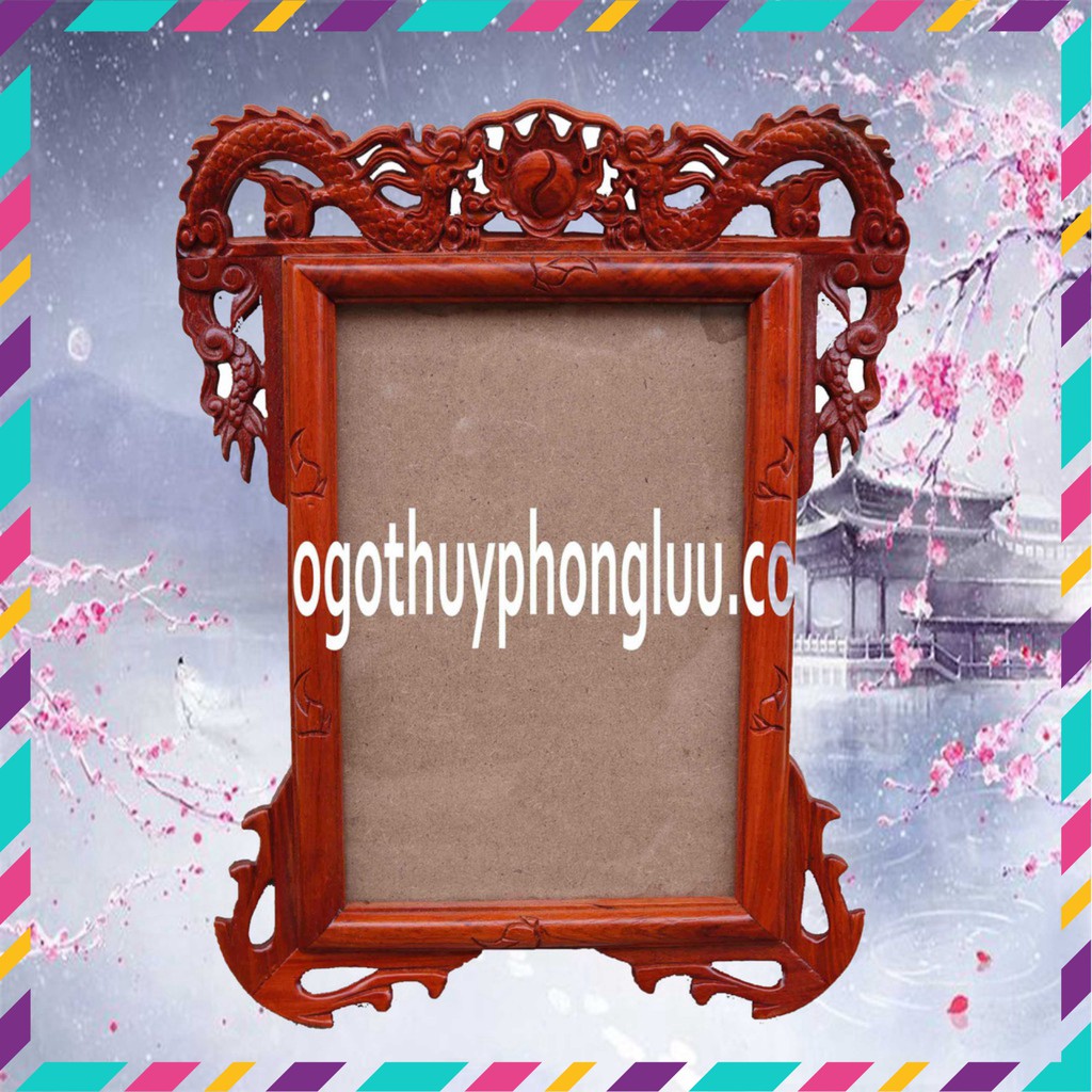 Dragon wall-mounted altar photo frame, Double dragon altar photo frame ...