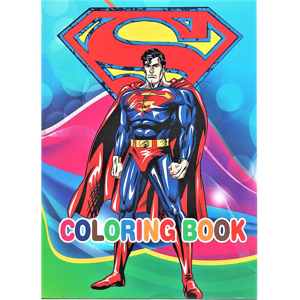 COLORING BOOK With Sticker ( Superman Design Only #GS-A037 ) | Shopee ...