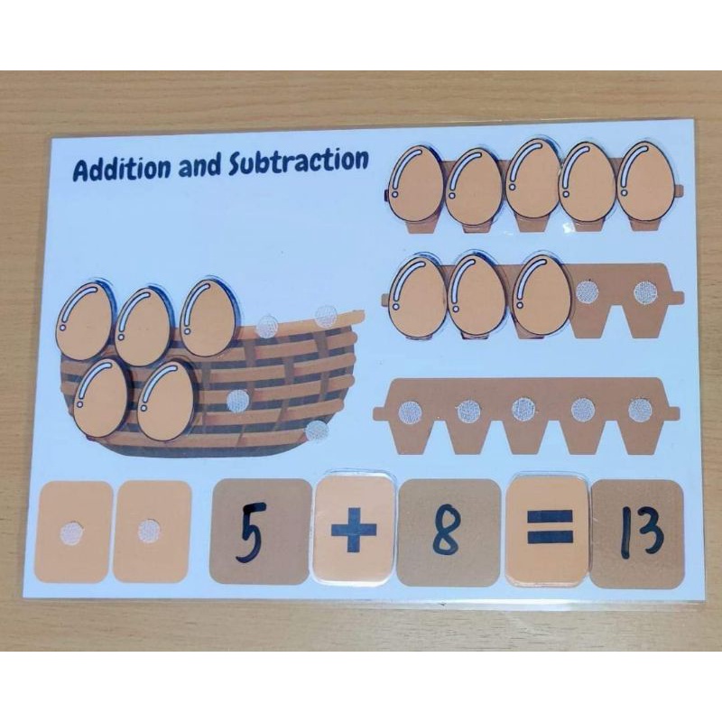 ADDITION AND SUBRACTION LAMINATED BOARD PRACTICE | Shopee Philippines