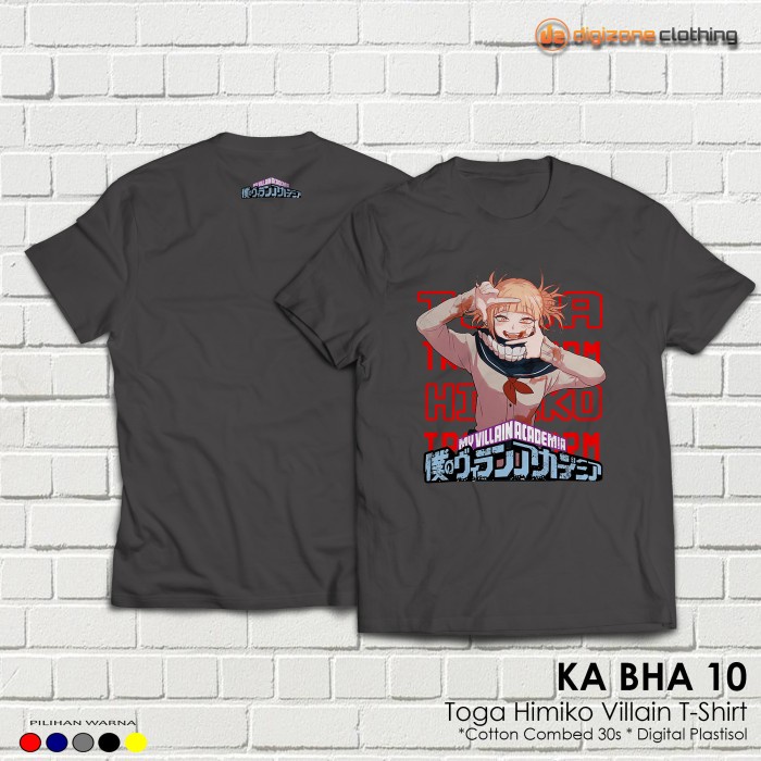 My Hero Academia Villain Toga Himiko KA BHA 10 Anime T-Shirt | Shopee ...