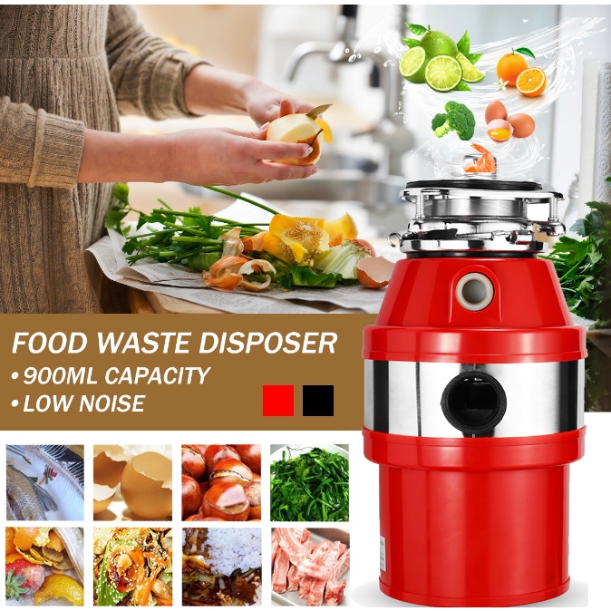 Food Waste Disposer 370W Food Residue Garbage Processor Sewer Rubbish ...