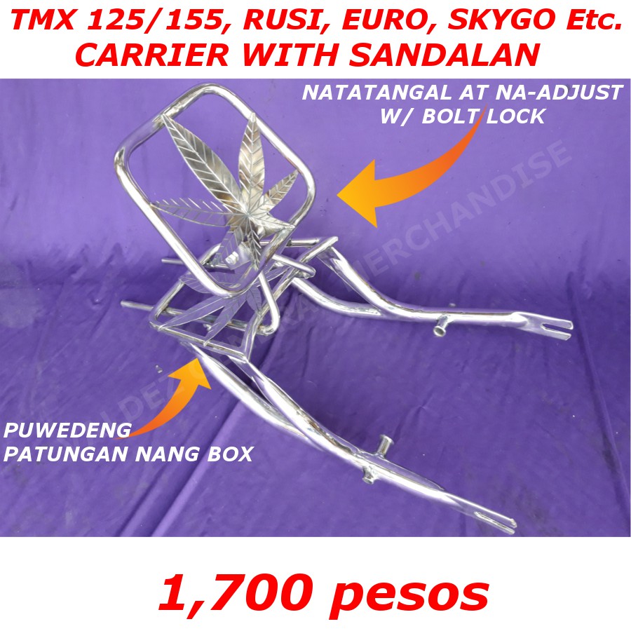 TMX 125 Alpha, TMX 155. Rusi TC 125, Euro DH 150 Carrier Backrest ...