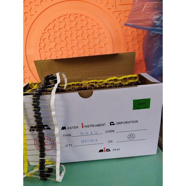 Per 100 pcs diode 6 ampere diode 6A IN 6A10 mic roll string | Shopee ...