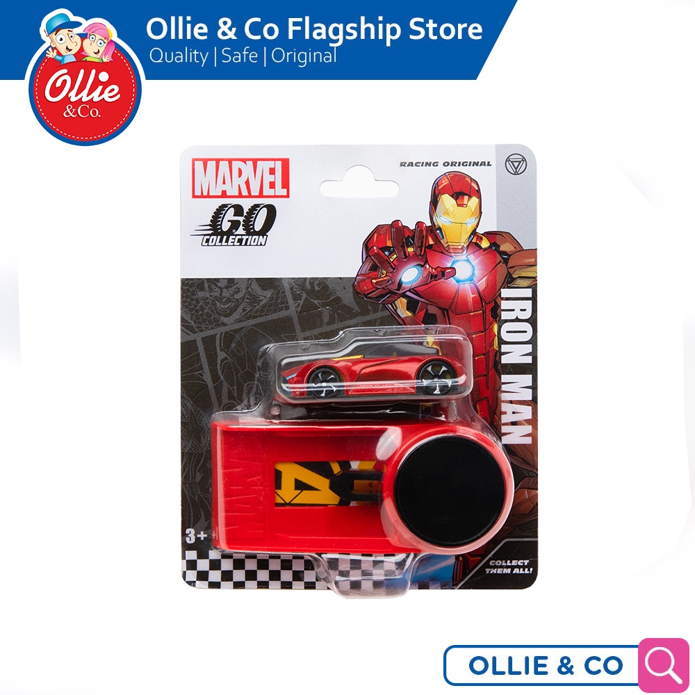 Marvel Go Collection Racing Launcher Playset with Vehicle Iron Man Toys ...