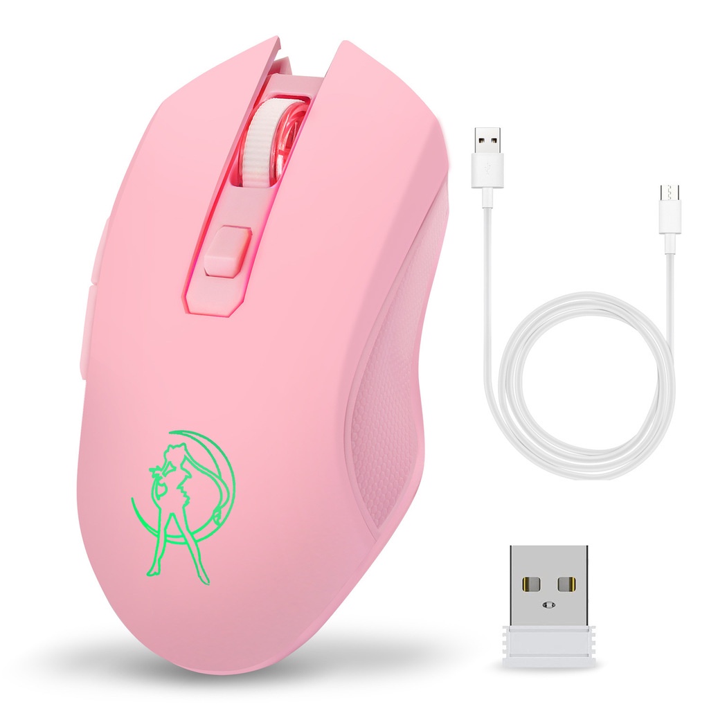 Sailor Moon Gaming Mouse Wireless mouse luminous 2.4G silent wireless ...