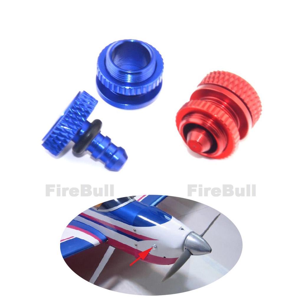 KUZA Alloy Fuel Filler Dot Plug Pipe Port for RC Aircraft Smoking ...