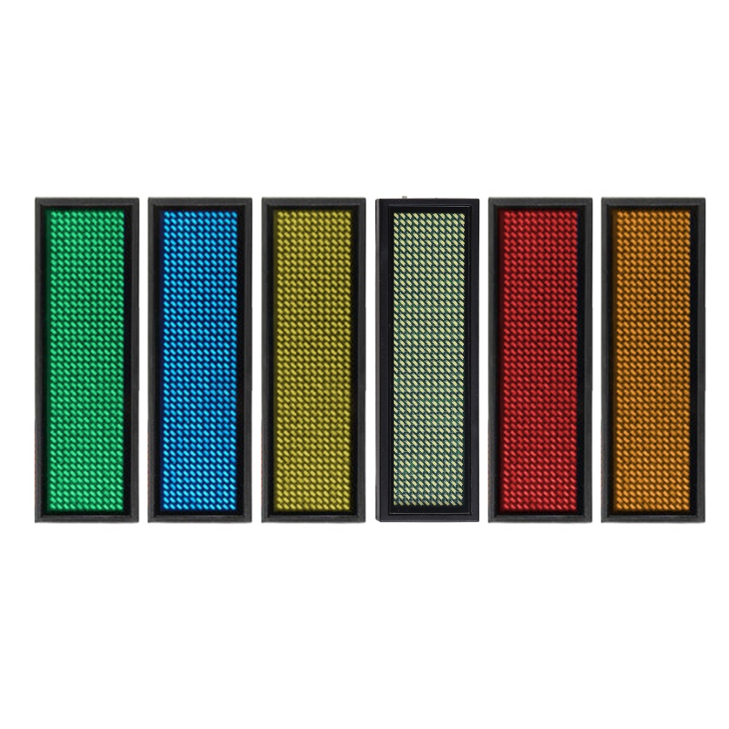 OMG Rechargeable Digital LED Badge Insignia DIY Programmable Scrolling ...