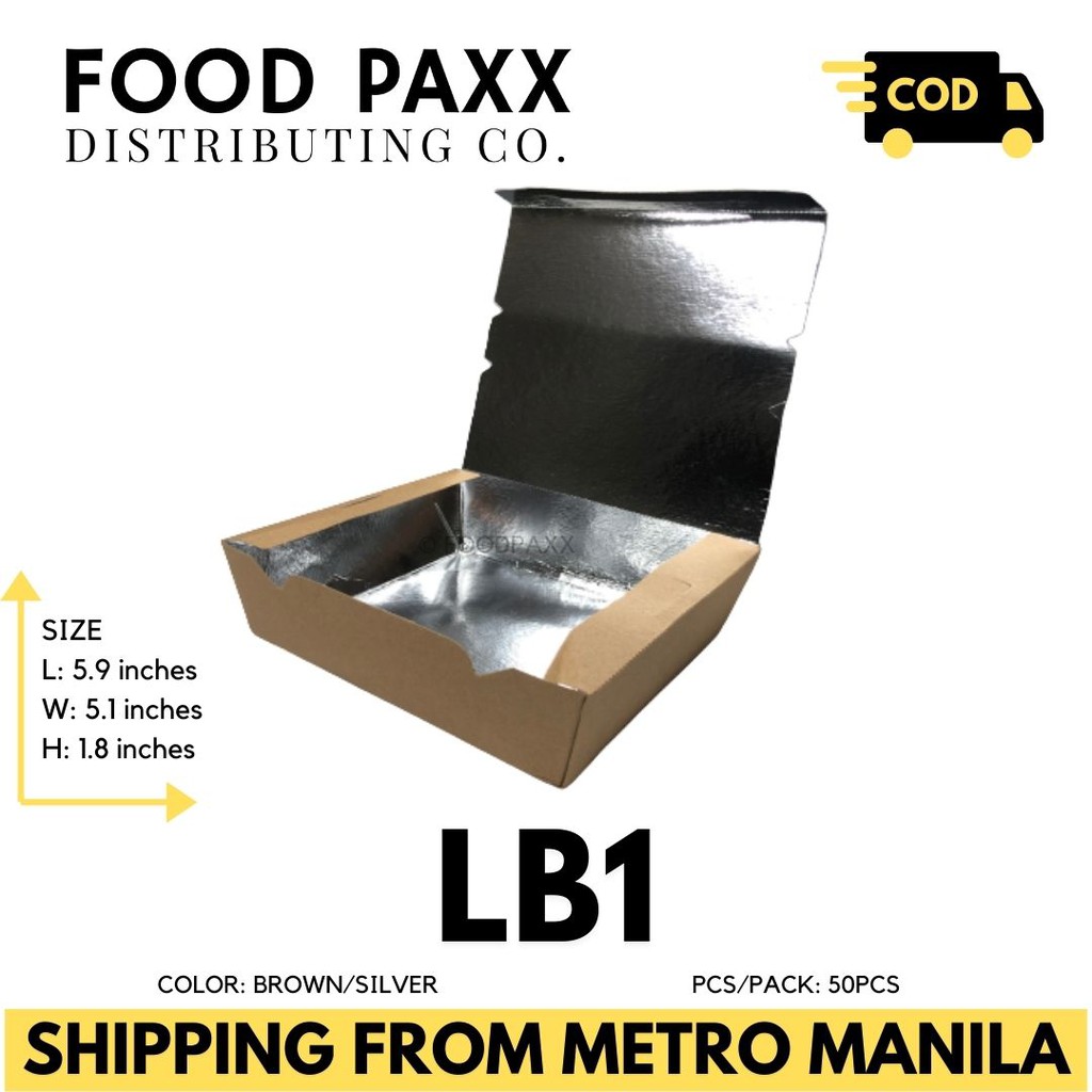 [50PCS] LUNCH BOX LB1 SILVER | Shopee Philippines