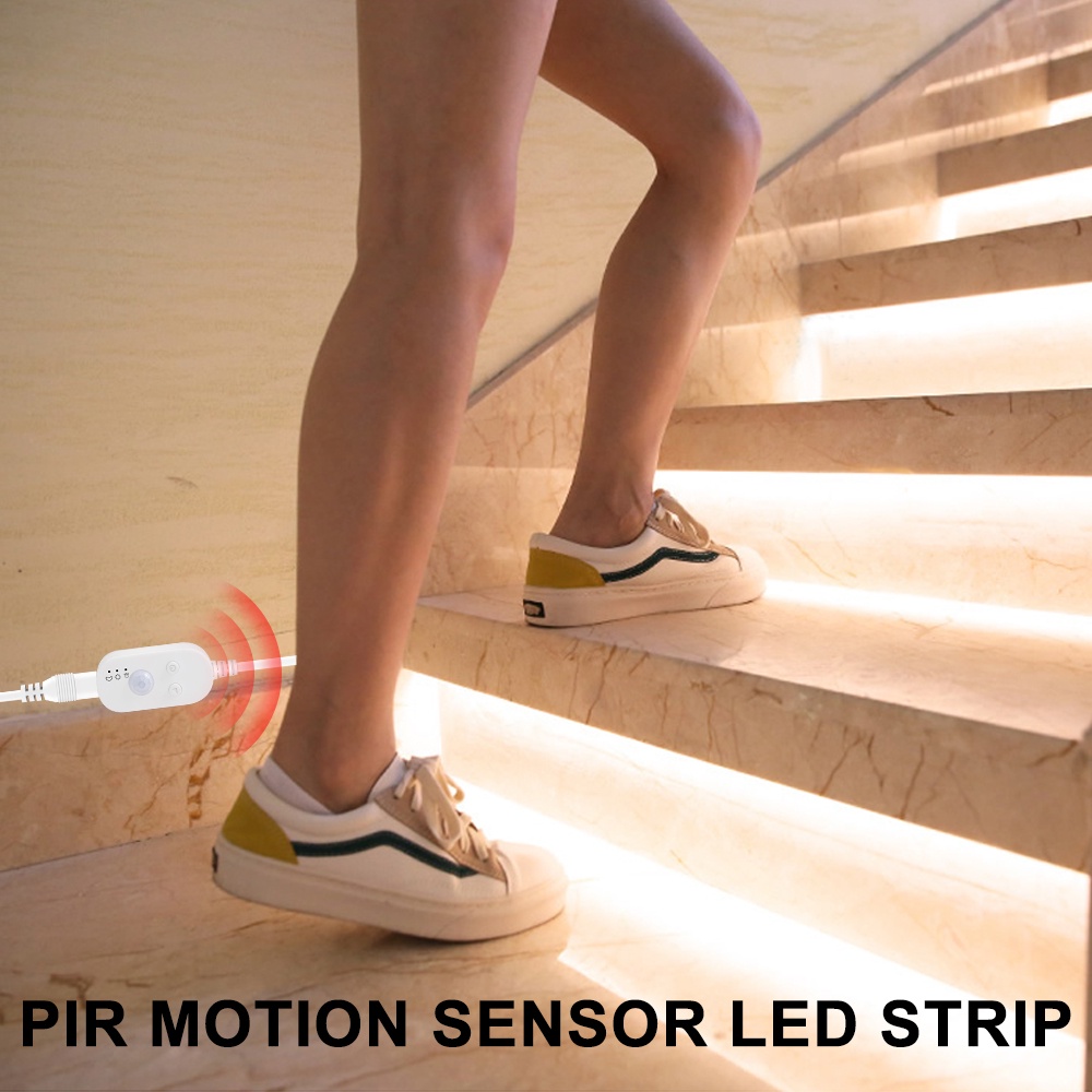 PIR Motion Sensor Strip Light Flexible Led Lamp USB Tape Diode 5V Night ...