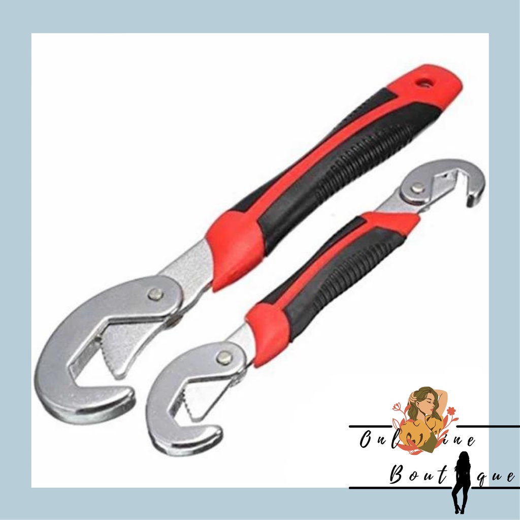OB Universal Grip Wrenches 2-piece Set (Black/Red) | Shopee Philippines