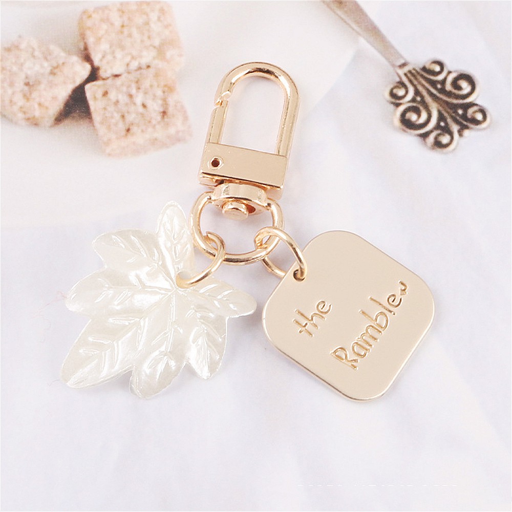 Lovely Peach Heart Shell Keychain Creative Gift Bag Pendant Pearl Key ...
