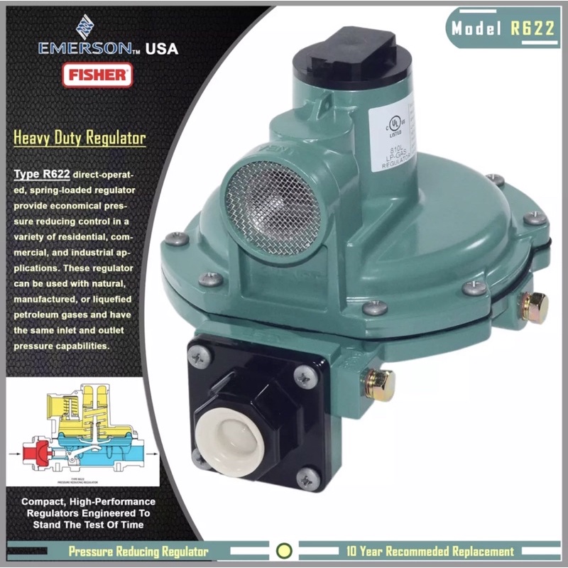 Commercial Lpg Regulator (Fisher R622) | Shopee Philippines