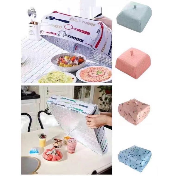 Kitchen Folding Food Cover With Aluminum Foil Insulation cover Dish ...