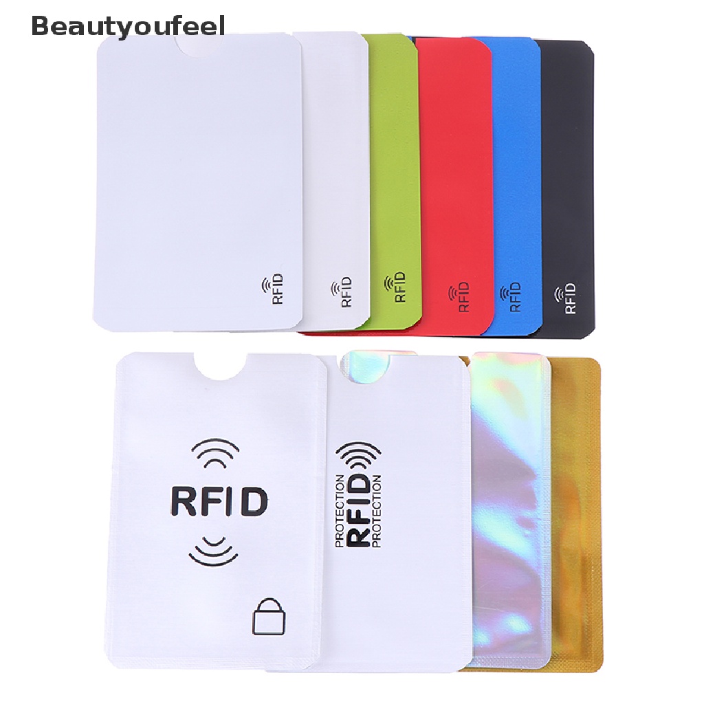 Beautyoufeel 10PCS Credit Card Protector Secure Sleeve RFID Blocking ID ...
