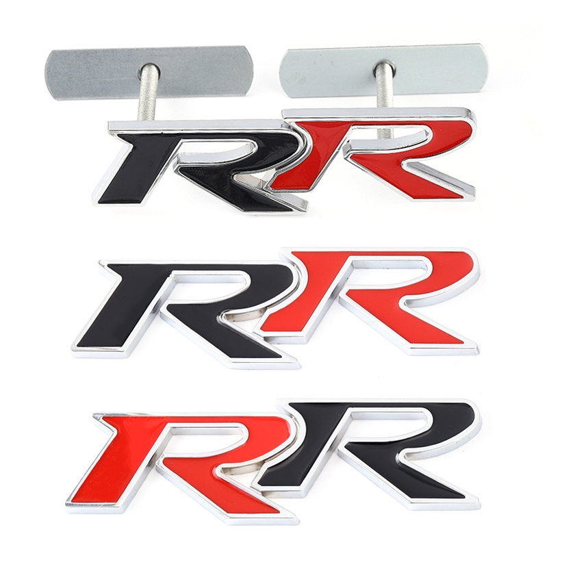 3D Metal RR Logo Car Stickers Emblem Trunk Badge Decals for Honda RR ...