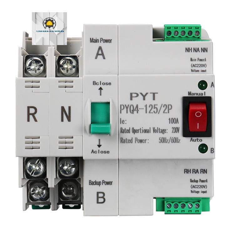 MCB type Dual Power Automatic transfer switch ATS 2P 125A ATS Circuit ...