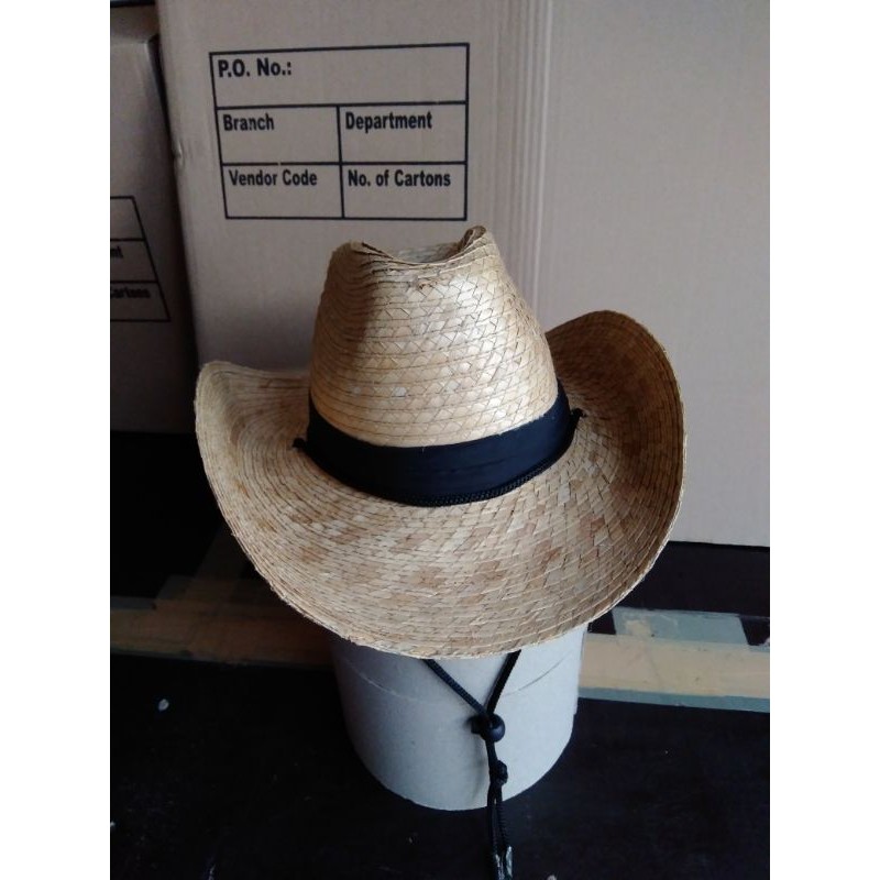 Cowboy buri hat with band | Shopee Philippines
