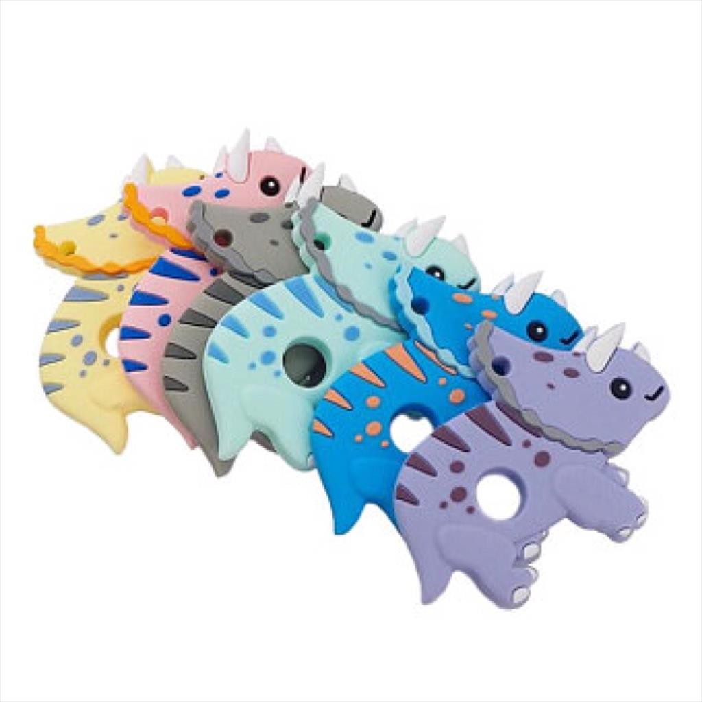 Md - Dino Triceratops/Alpaca Teether, Cute Character Baby Bite | Shopee ...